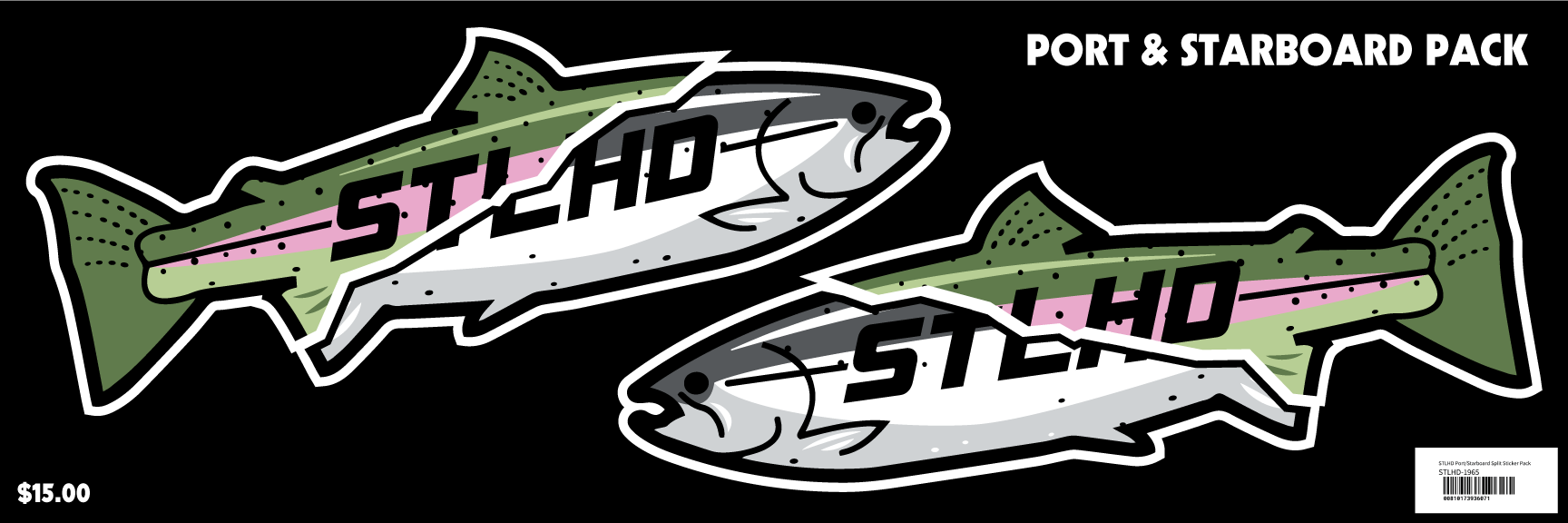 STLHD Port/Starboard Split Sticker Pack – Stillwater Fly Shop